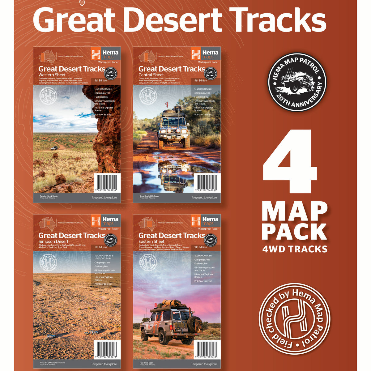 Hema Great Desert Tracks Map Pack – Big Lap Bible